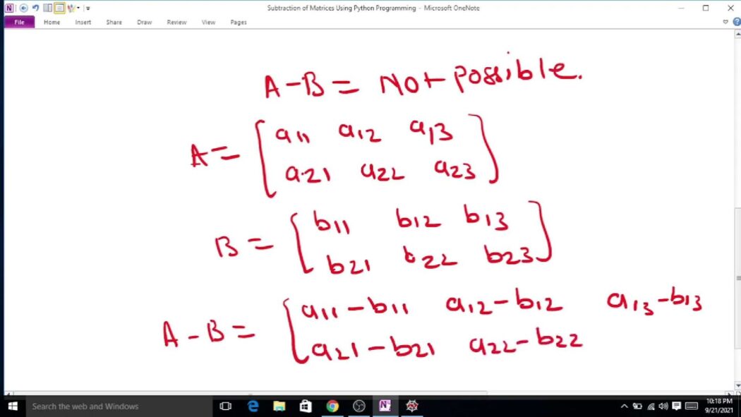 Matrix Subtraction Python: A Step-by-Step Guide