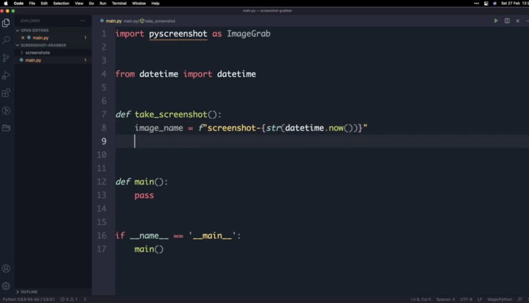 Capture Python Screenshot | Save Python Code Screenshots