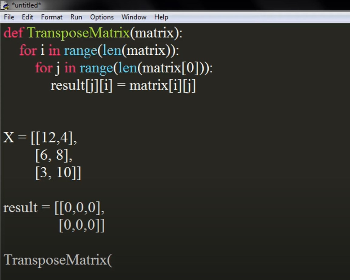 Transpose Matrix Using Python A Comprehensive Guide